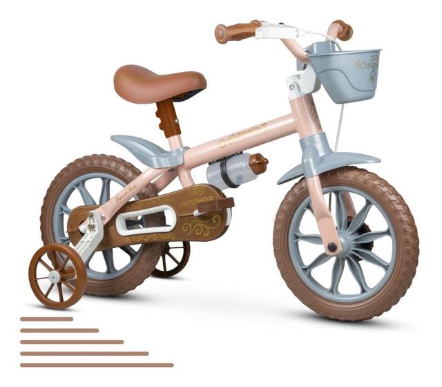 Bicicleta Aro 12 Antonella Baby Rosa 02 Rodas De Treinamento - nathor ...