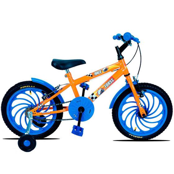 Bicicleta Aro 16 Com Rodinha Forss Race - Preto - Bicicleta Infantil ...