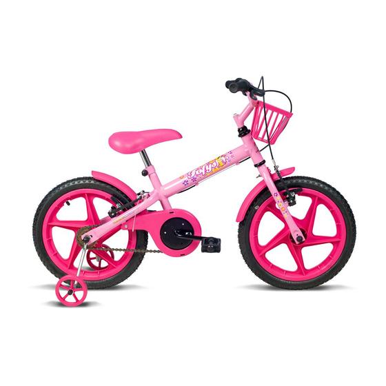 Bicicleta Aro 16 Infantil Fofys Rosa Rodinhas Laterais Menina Verden ...