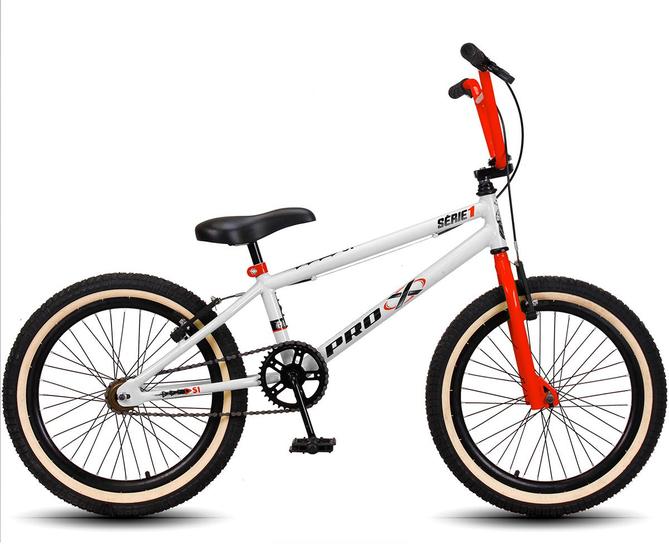 Bicicleta aro 20 BMX Pro-X Série 1 freio V-Brake aros Aero pneu faixa bege - Bicicleta ...