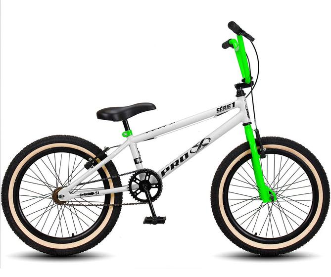 Bicicleta aro 20 BMX Pro-X Série 1 freio V-Brake aros Aero pneu faixa ...