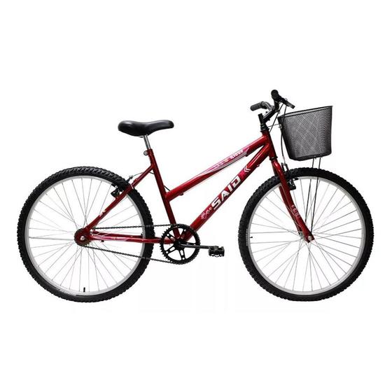 Bicicleta Aro 26 Feminina Mono Saidx Sem Marcha Com Cesta - Bicicleta ...