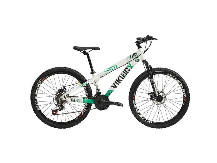Bicicleta Aro 26 Vikingx Tuff 25/30 Aluminio 21v Cambios Shimano Freios A Disco Com Suspensão ...