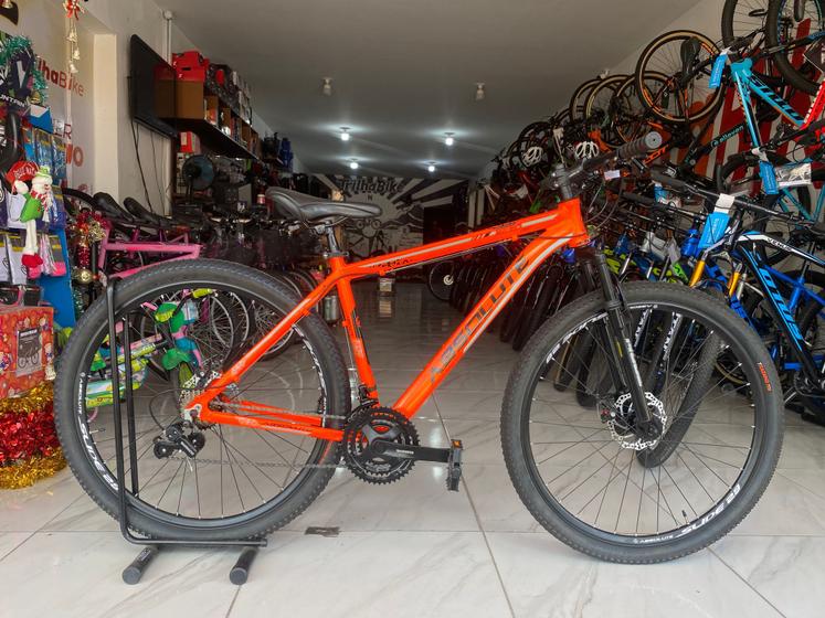 Bicicleta Aro 29 Absolute 21 marchas Freio a Disco em Alumínio - Laranja Neon - Shimano ...