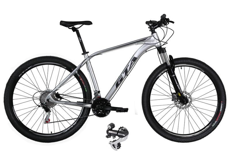Bicicleta Aro 29 Gta Insane 24v Câmbio Shimano Acera K7 Garfo Trava Freio a Disco - Prata ...