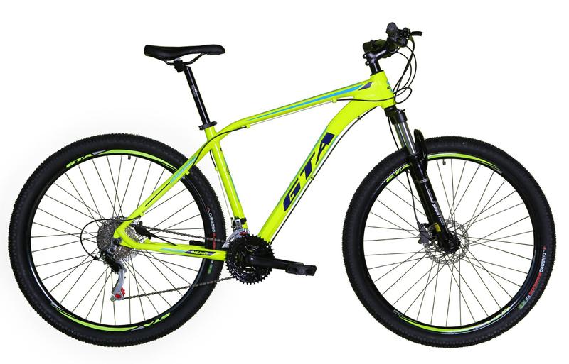 Bicicleta Aro 29 Gta Insane 24v K7 Câmbios Shimano Freio Hidráulico Garfo com Trava - Amarelo ...