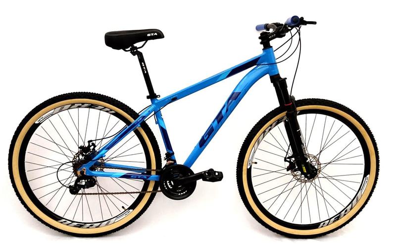 Bicicleta Aro 29 GTA Quadro 17 Alumínio azul/preto 21V . - Bicicleta - Magazine Luiza