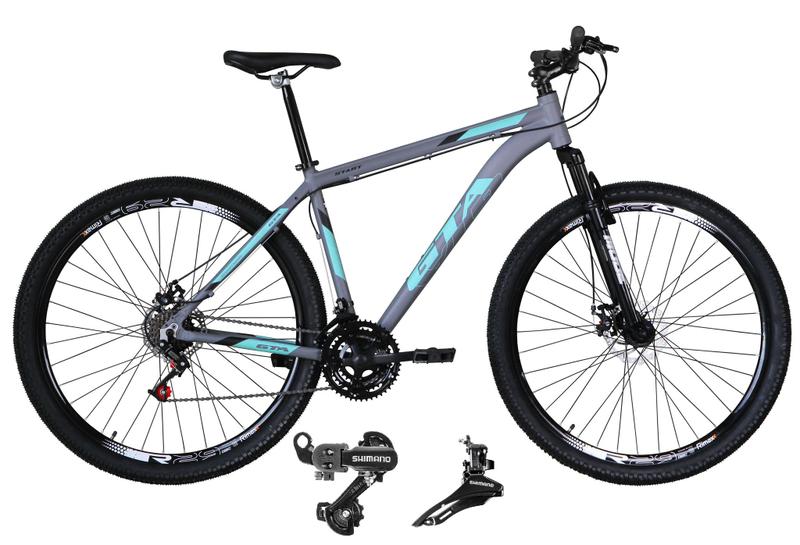 Bicicleta Aro 29 Gta Start Alumínio 21v Câmbios Shimano Freio a Disco - Cinza - Bicicleta ...