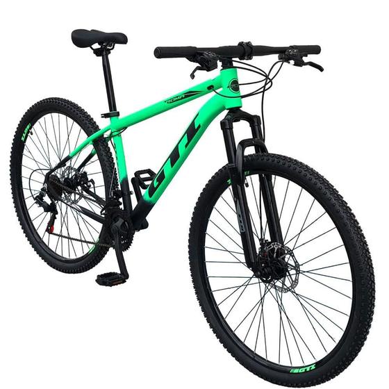 Bicicleta aro 29 GTI Aluminio 21 Velocidades Freio a Disco Original Mtb KW Suspensão com ...