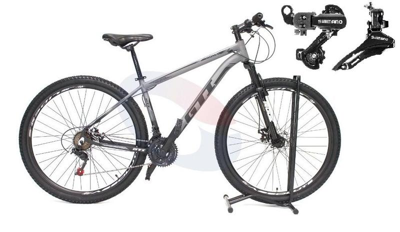 Bicicleta Aro 29 Gti Roma Alumínio 21v Câmbios Shimano Freio a Disco - Cinza/Preto - Bicicleta ...