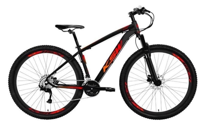 Bicicleta Aro 29 Ksw Alumínio 21v Alavanca V-Fire Freios a Disco e Suspensão - Bicicleta de ...