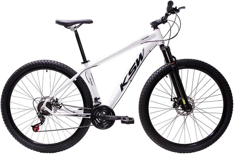 Bicicleta Aro 29 Ksw Xlt 24v Freio A Disco Suspensão Mountain Bike Alumínio - Branco/Preto ...
