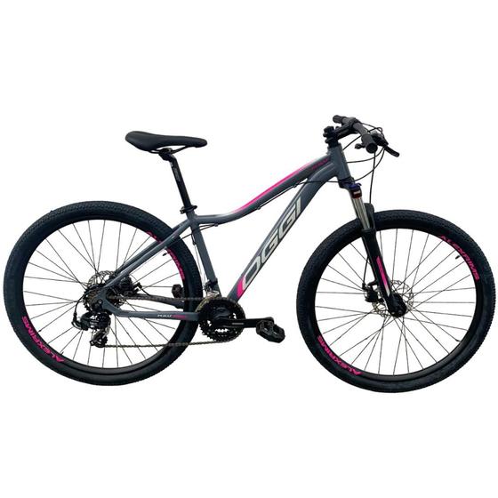 Bicicleta Aro 29 Oggi Float Sport - Grafite/Cinza/Rosa - Oggi Bikes - Bicicleta Mountain Bike ...