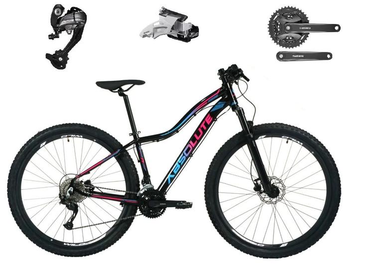 Bicicleta Feminina aro 29 Absolute Hera 27v Câmbios Shimano Altus ...