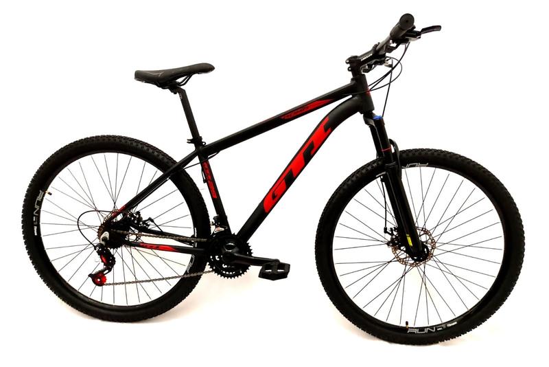 Bicicleta GTI Roma Aro 29 Quadro 19 Alumínio preto/vermelho 24V . - Bicicleta - Magazine Luiza
