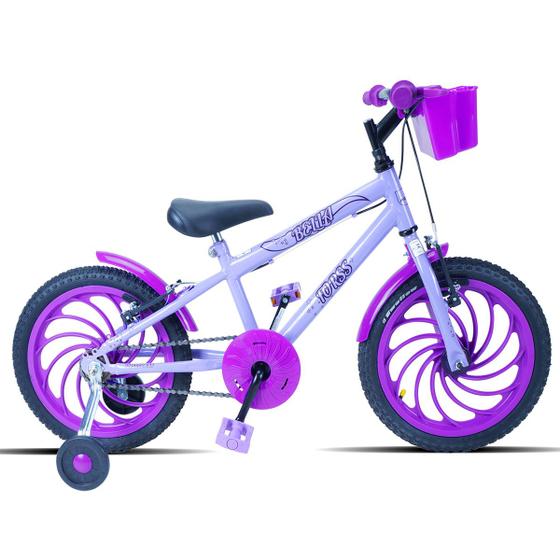 Bicicleta Infantil Aro 16 Com Cestinha e Rodinhas - FORSS - Bicicleta ...