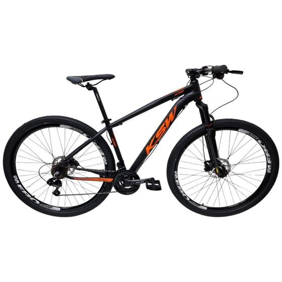Bicicleta KSW Aro 29 Câmbio Shimano 24 Marchas Cubos K7 Freio Hidráulico com Suspensão - Axw ...