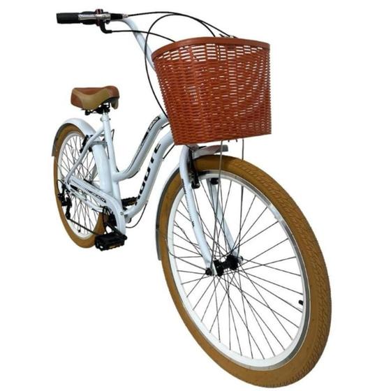 Bicicleta retro feminina com marcha vintage aro 26 Beach - Route Bike ...