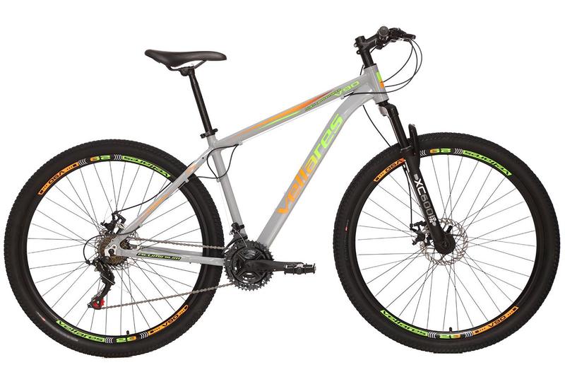 Bicicleta V90 Bike Aro 29 Quadro 17 Shimano 21 Marchas Branco/Laranja ...