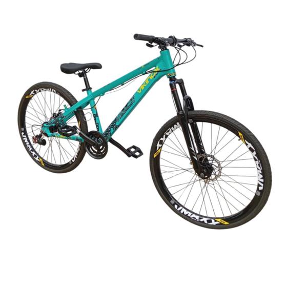 Bicicleta Vikingx Tuff 30 Aro 26 Aluminio 21v Mtb Freeride Suspensão Dianteira - Bicicleta ...