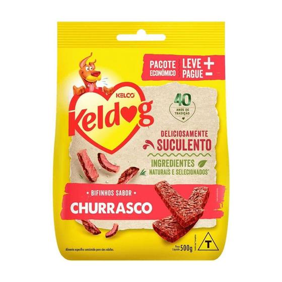 Bifinho Keldog para Cães Adultos Sabor Churrasco 500gr - KELCO ...