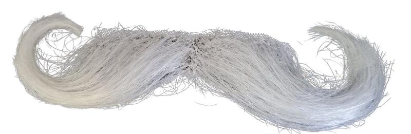 Bigode falso postiço branco com pontas realista + cola - Lynx - Bigode ...