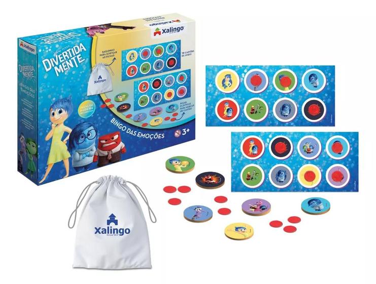 Bingo Das Emoções Divertidamente Filme Disney Pixar 12 Cartelas Xalingo ...