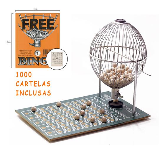 Bingo Globo Cromado Nº3 Completo C/ 1.000 Cartelas - BingToys - Jogo ...