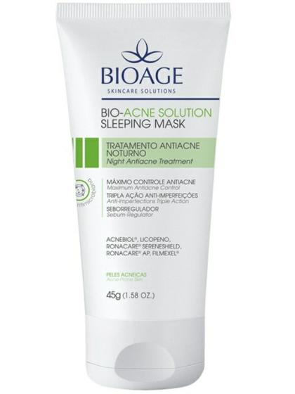 Bio Acne Solution Sleeping Mask - Tratamento Antiacne - Bioage 45g ...
