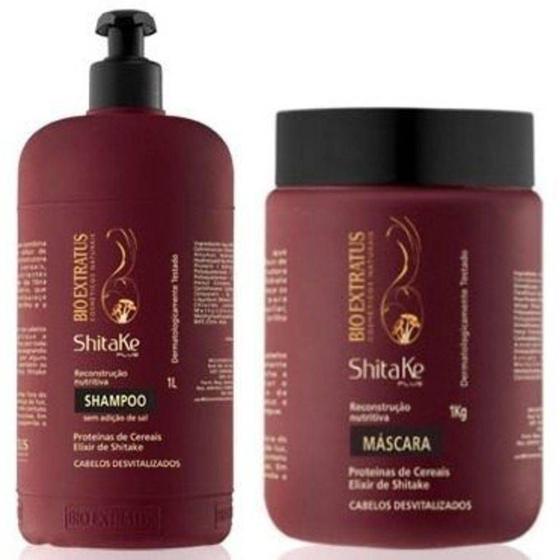 Bio Extratus Shitake Plus Kit Shampoo 1 L + Máscara 1kg - BioExtratus ...