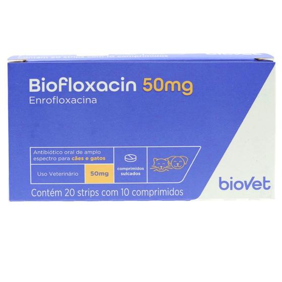 Biofloxacin 50mg Display C/ 200 Comprimidos- Biovet - Antibiótico ...