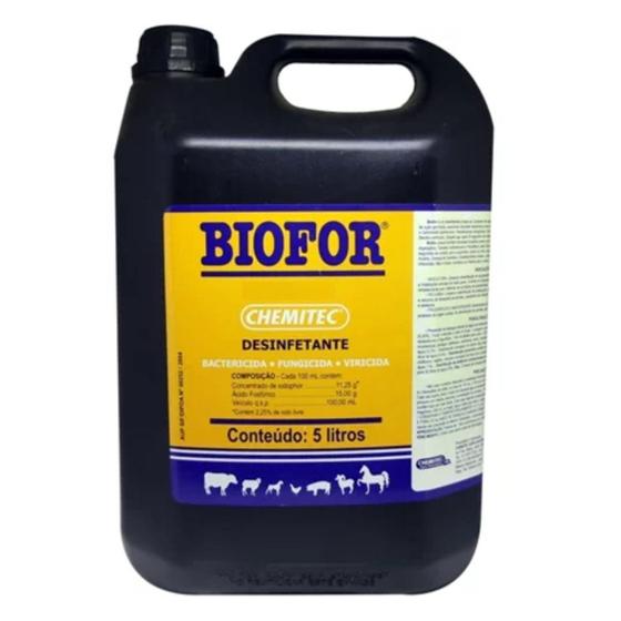 Biofor 5L Desinfetante Sanitizante C/ Iodo Chemitec - Desinfetante ...