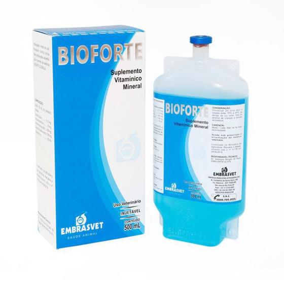 Bioforte Plus 500 Ml - Promotor Engorda E Crescimento - Embrasvet ...