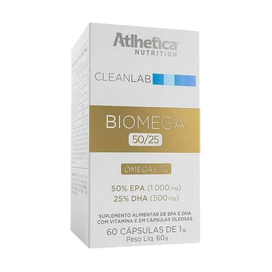 Biomega 50/25 Ômega 3 TG com Vitamina E 60 cápsulas - Atlhetica ...
