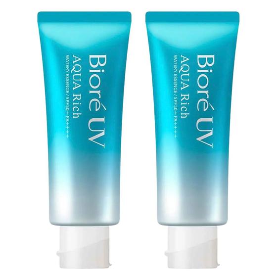 Bioré Uv Aqua Rich Watery Essence Kit com Dois Protetores Solares FPS50 ...