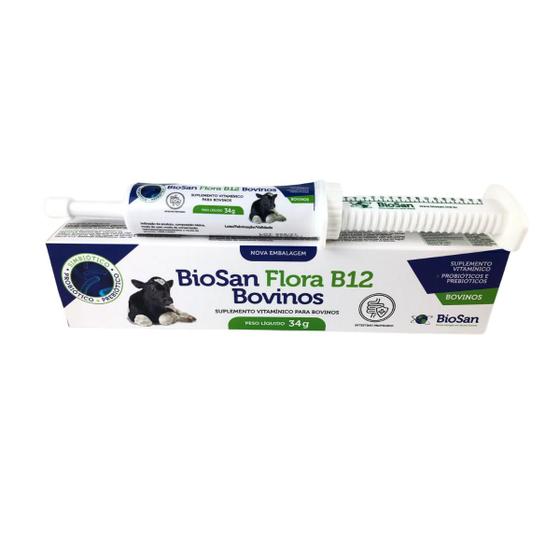 BioSan Flora B12 Bovino 34g - Farmácia Pet - Magazine Luiza