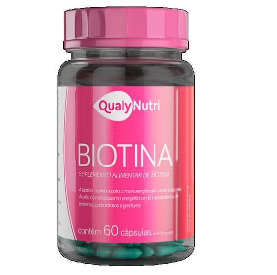Biotina 250 mg 60 cápsulas Qualy Nutri - QUALYNUTRI - Nutricosméticos - Magazine Luiza
