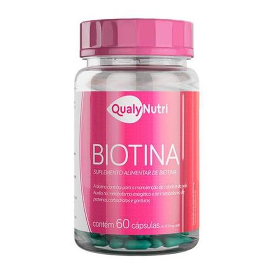 Biotina 250mg 60 Cápsulas Qualy Nutri - QualyNutri - Biotina - Magazine Luiza