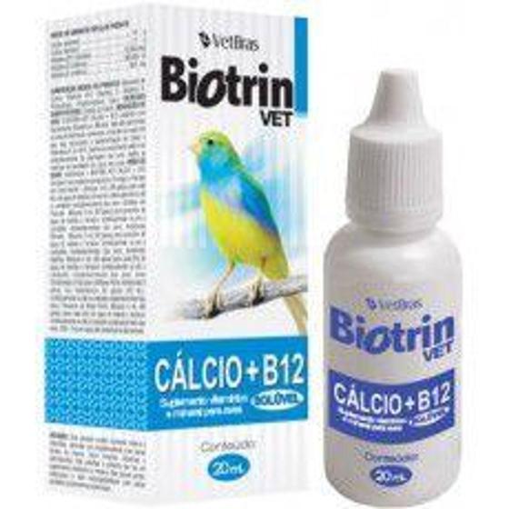 Biotrin vet cálcio + b12 para aves - Vetbras - Vitaminas e Suplementos para Pet - Magazine Luiza