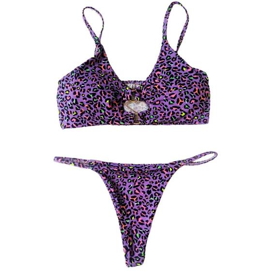 Biquíni Argola Luisa Sonza Animal Print e Cores Moda Blogueira ...