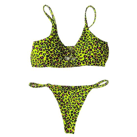 Biquíni Argola Luisa Sonza Animal Print e Cores Moda Blogueira ...