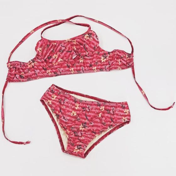 Biquíni moda praia com calcinha tradicional proteção UV50+ / biquíni ...