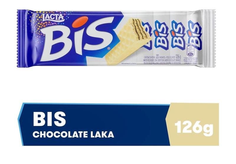 Bis Lacta Chocolate Branco C/ 20 Unidade - 126g - Alimentos - Magazine ...