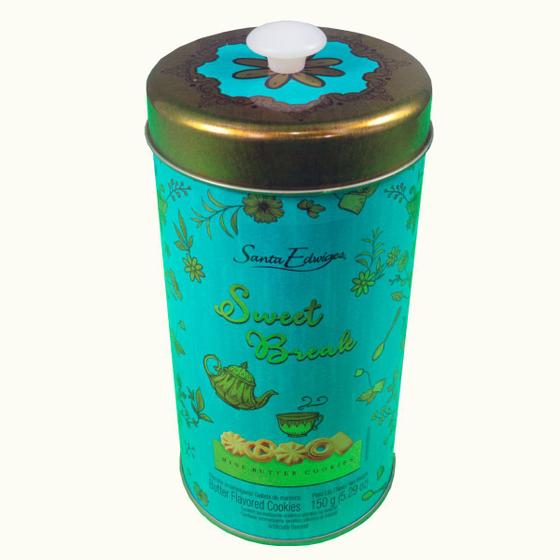Biscoito Amanteigado Butter Cookies Lata C/ Puxador Verde150g - Santa ...