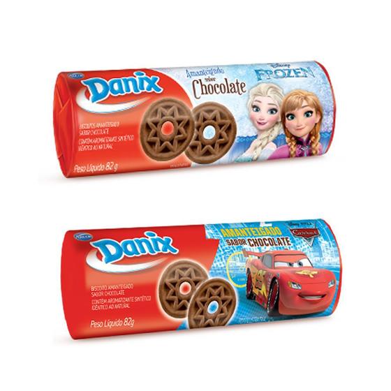 Biscoito Amanteigado Chocolate Disney 82g - Danix - Arcor - Biscoito / Bolacha - Magazine Luiza