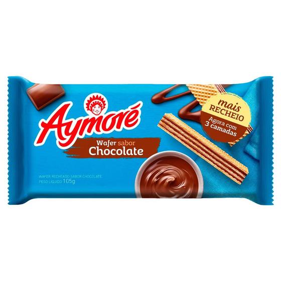 Biscoito Aymoré Wafer Sabor Chocolate com 105g - Aymore - Biscoito ...