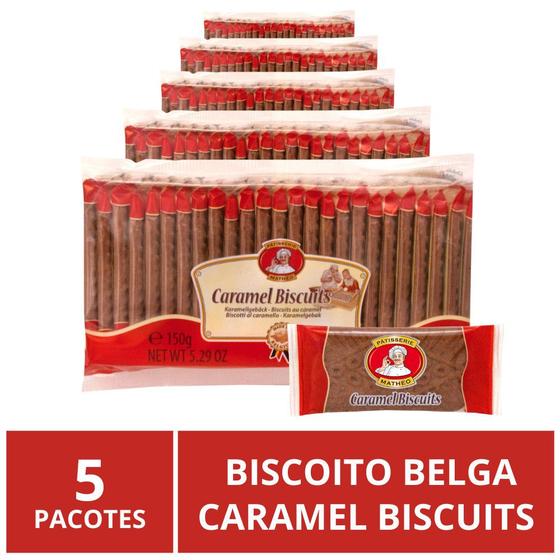 Biscoito Belga Caramel Biscuits, 250 Bolachas (5 Pacotes) - Patisserie ...