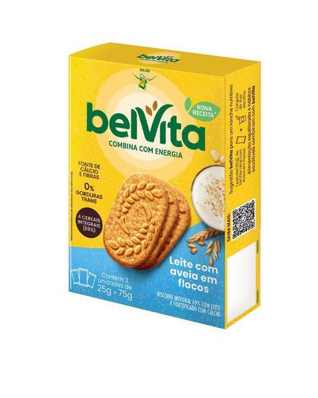 Biscoito BelVita Leite E Aveia Multipack 75g com 3 Unidades de 25g ...