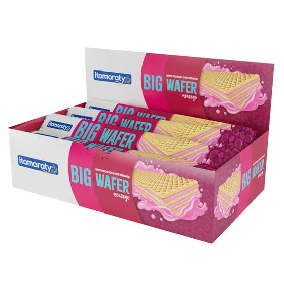 Biscoito Big Wafer Morango c/20 - Itamaraty - Wafer - Magazine Luiza