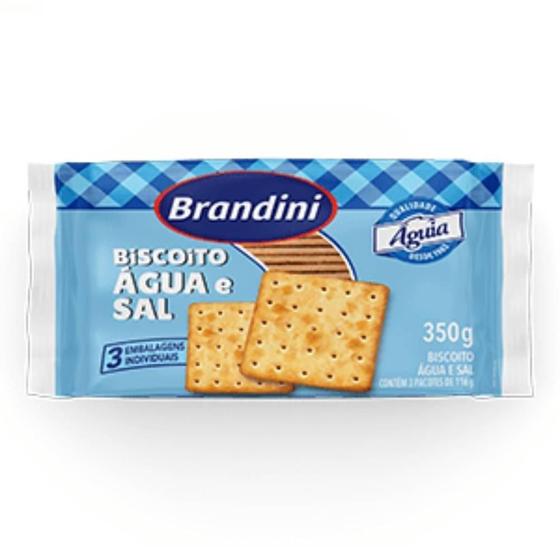 Biscoito Brandini Água e Sal 350g Embalagem com 20 Unidades - Biscoito ...